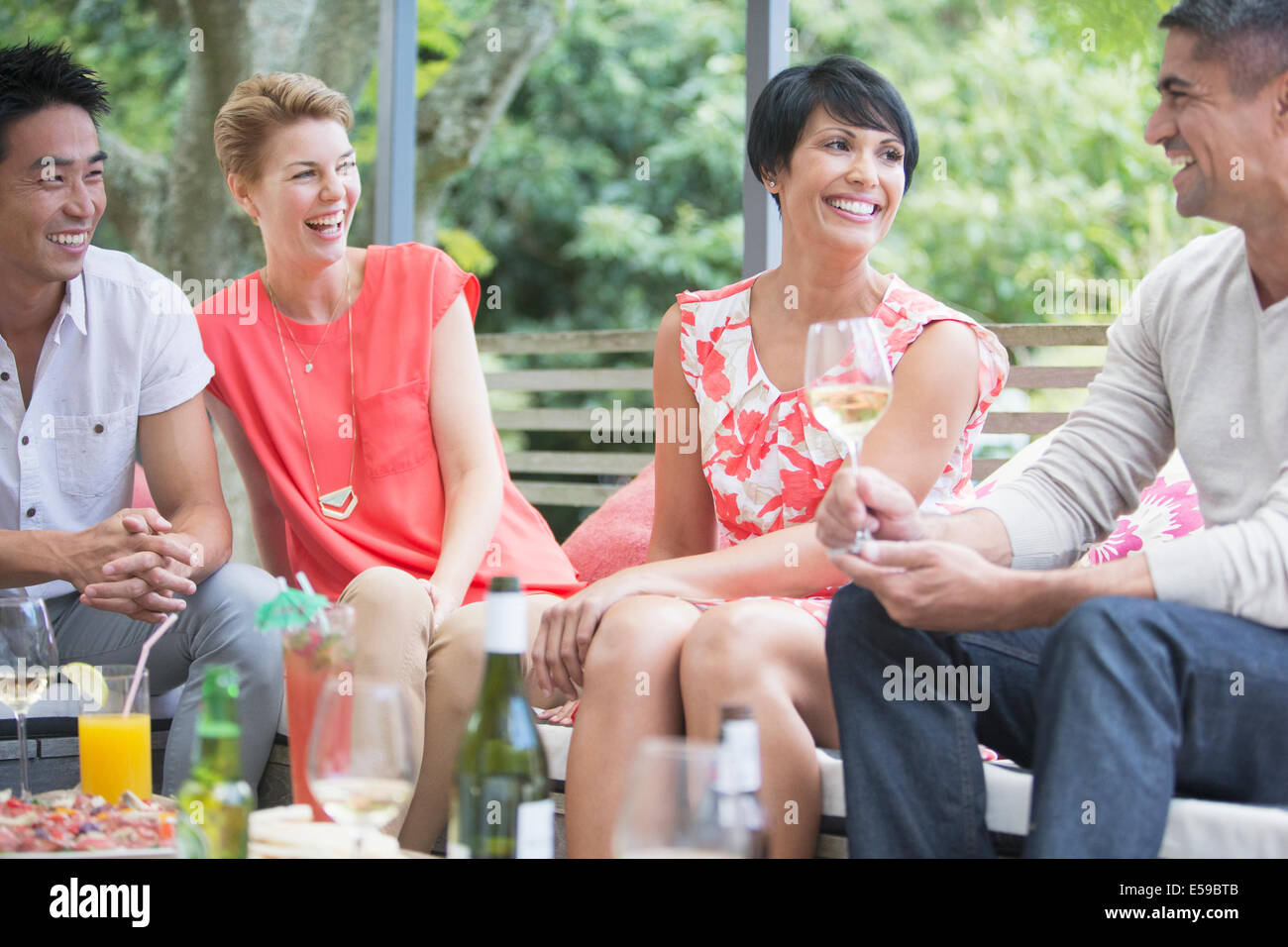 Friends Relaxing Together Party High Resolution Stock Photography and ...