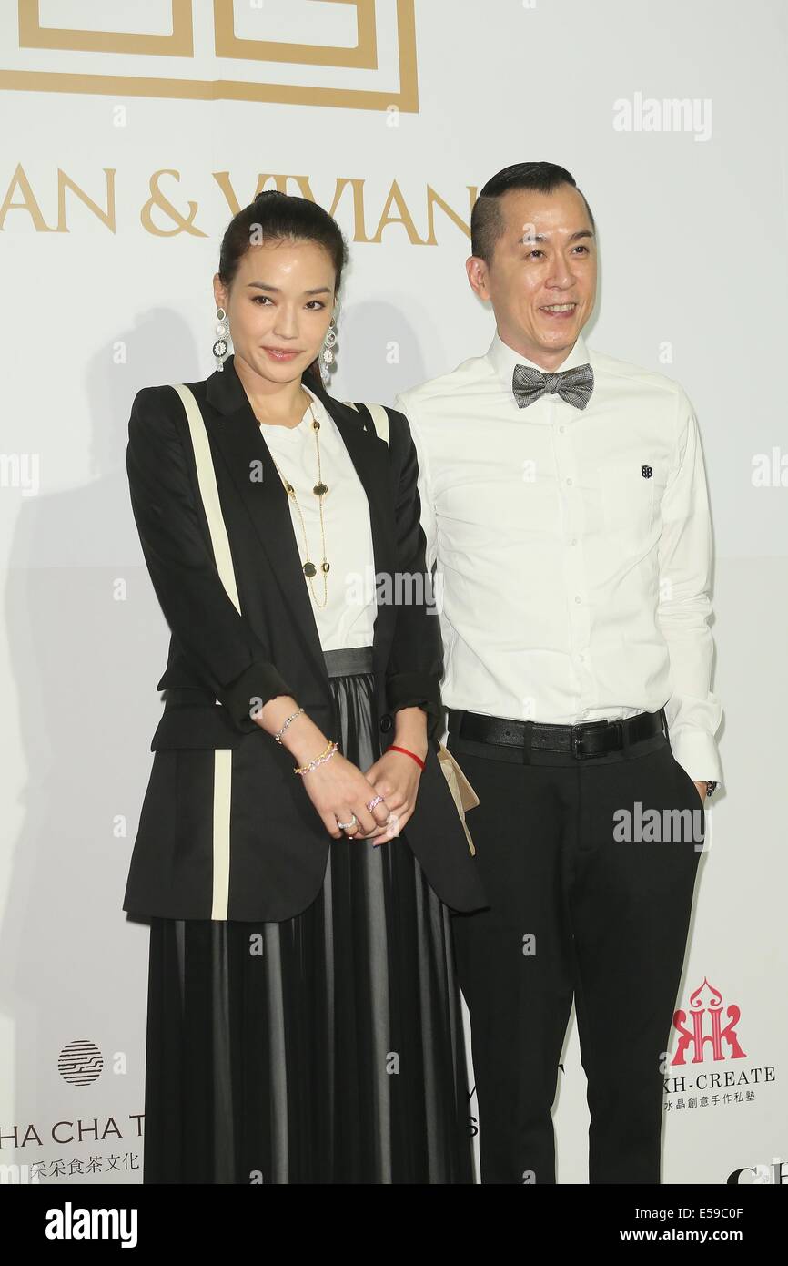 Taipei. 23rd July, 2014. Actress Shu Qi attends the wedding ceremony of ...