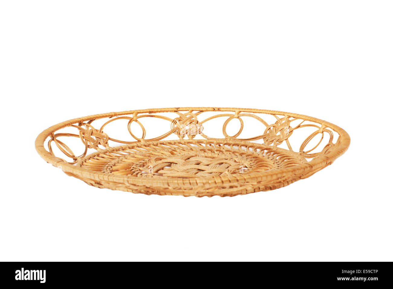 empty basket isolated on white background Stock Photo - Alamy