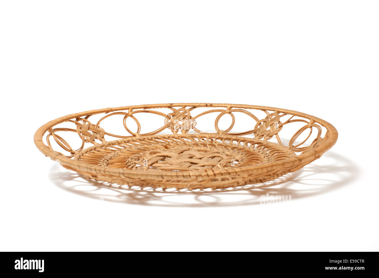 empty basket isolated on a white background Stock Photo - Alamy