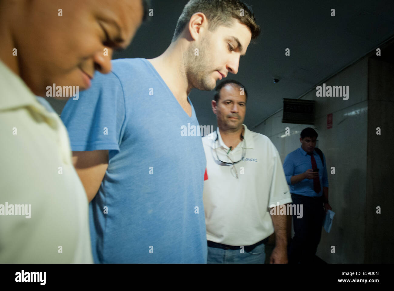 Manhattan, New York, USA. 23rd July, 2014. DANIEL PETRYSZYN arrives for ...