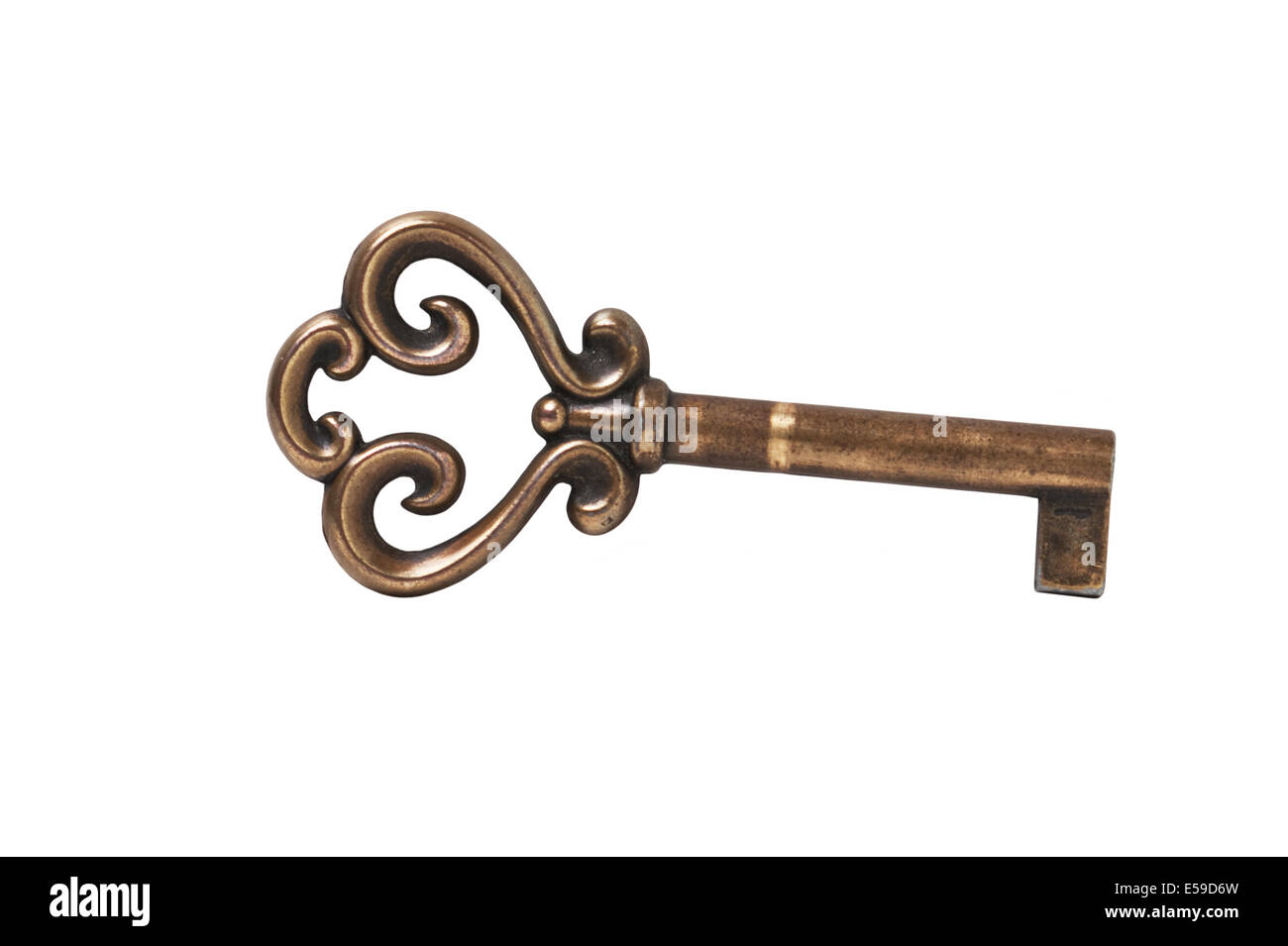 old key isolated on white background Stock Photo - Alamy
