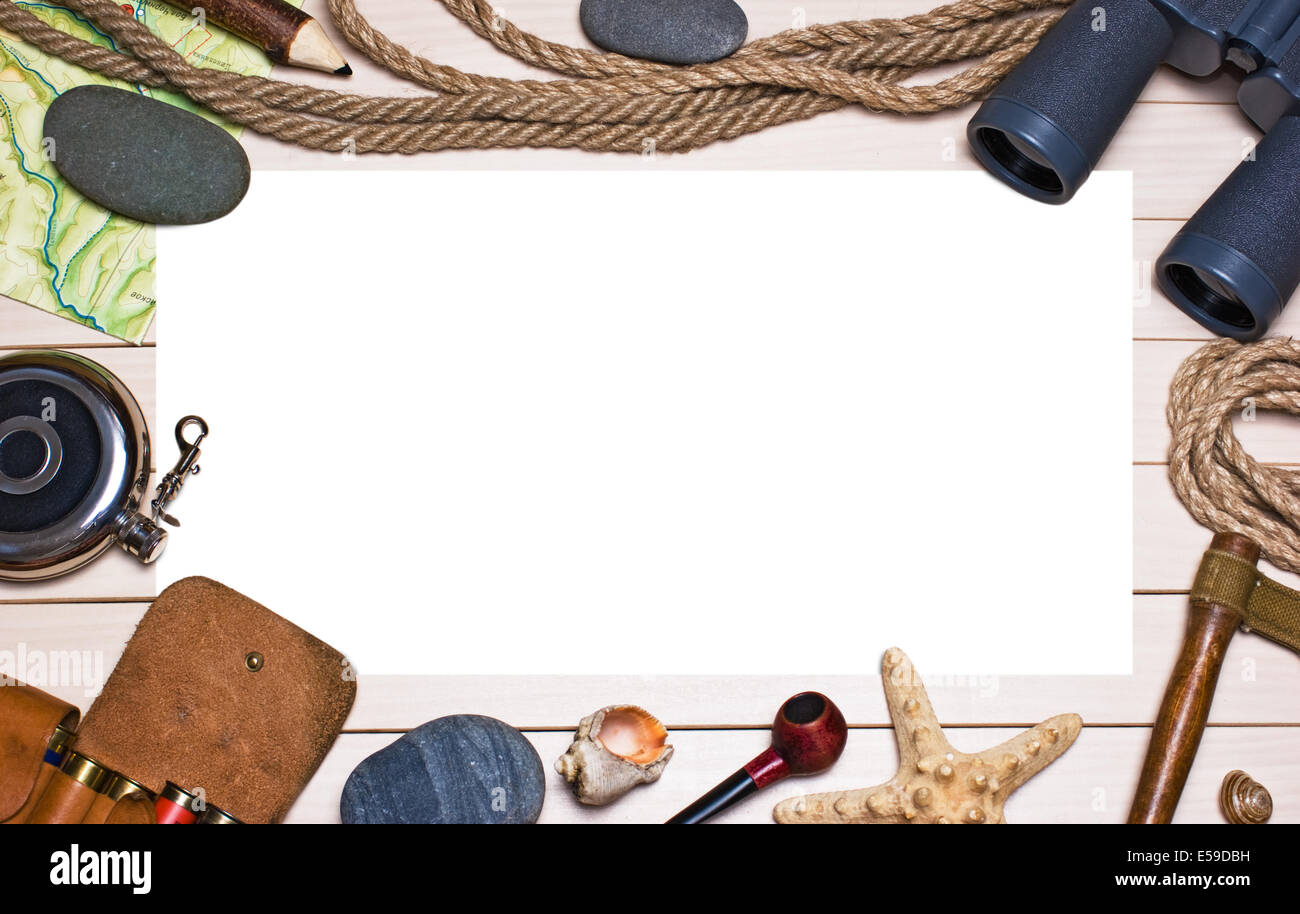 Frame photos of things for the trip Stock Photo - Alamy