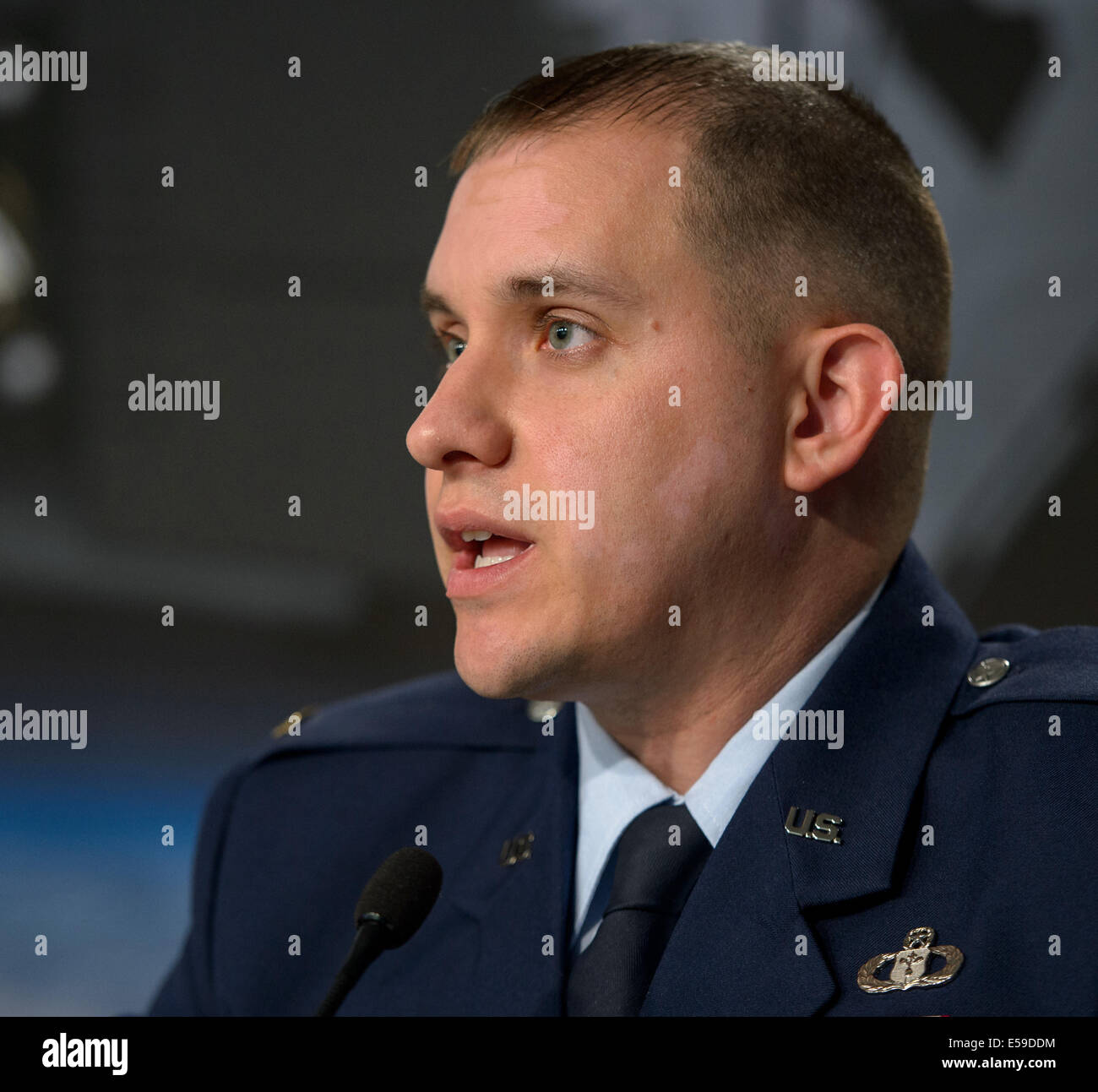 Lt. Joseph Round, a USAF 30th Space Wing Weather Squadron officer ...