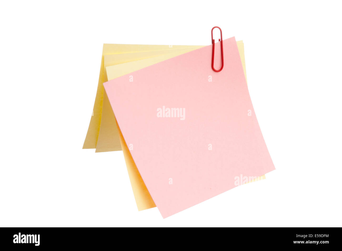 Many reminder notes isolated on a white background Stock Photo - Alamy