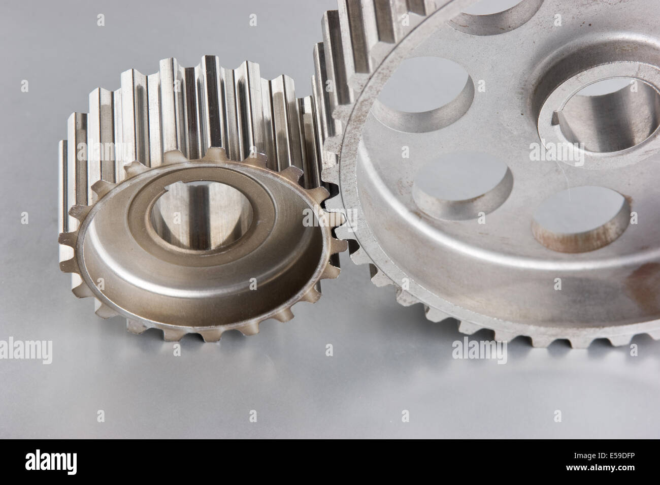 gears on a metal plate Stock Photo - Alamy