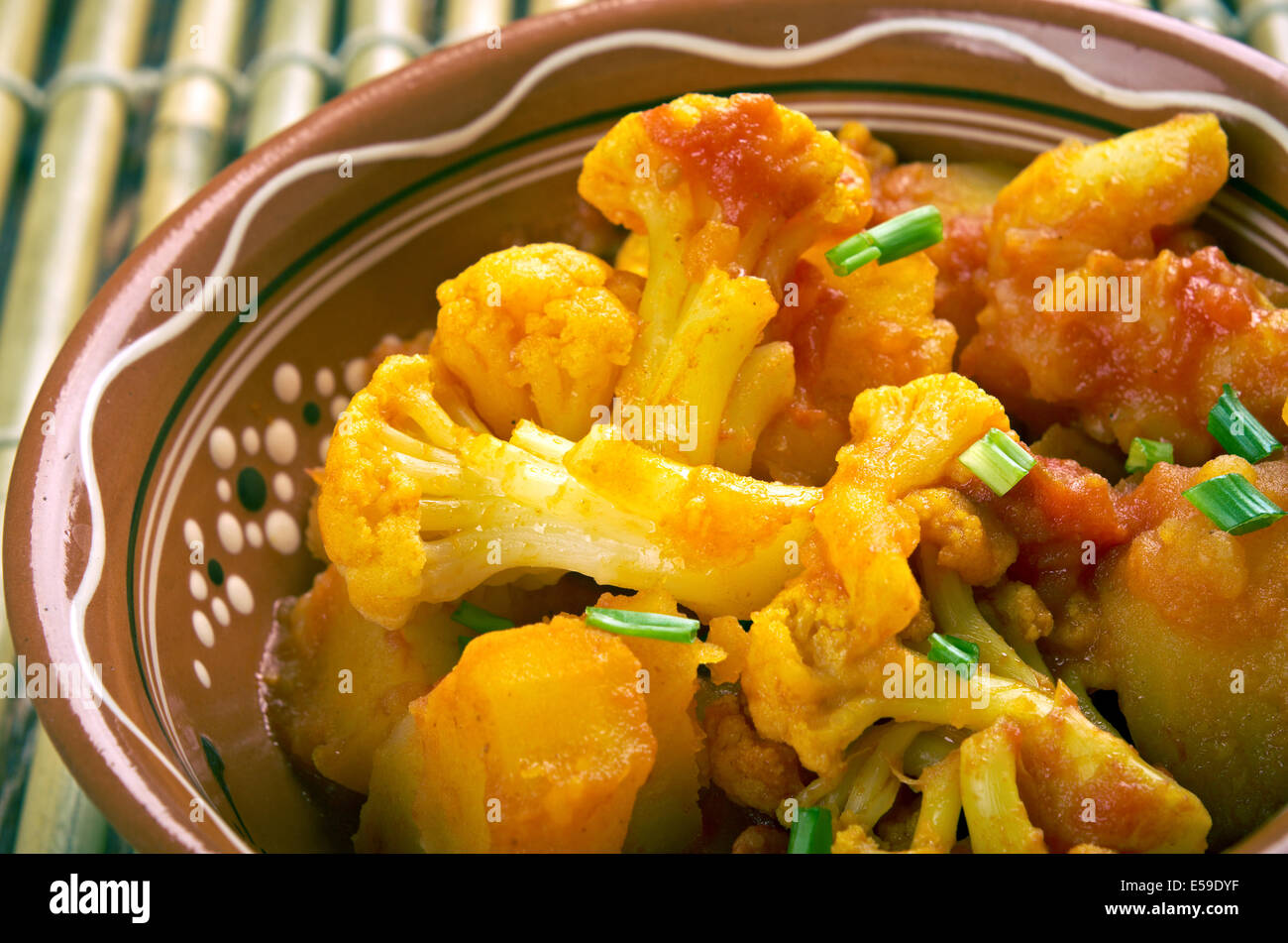 Aloo gobi dry Pakistani, Indian and Nepali cuisine dish made with ...