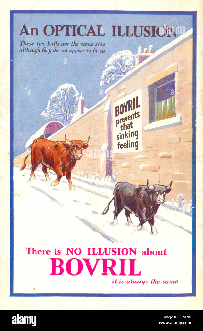 Puzzle advertisement for Bovril Stock Photo - Alamy