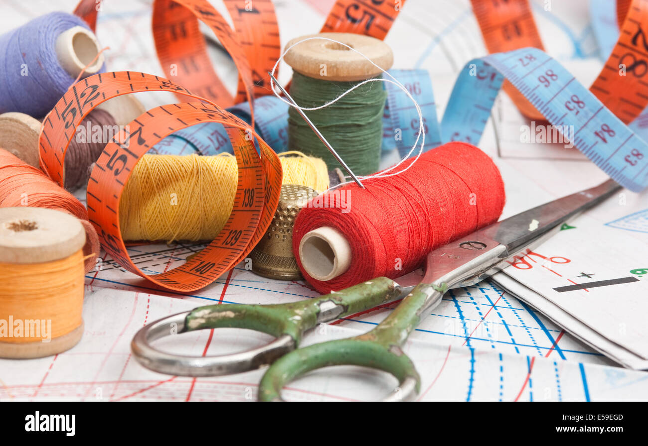 Tailoring needle work still life hi-res stock photography and images ...