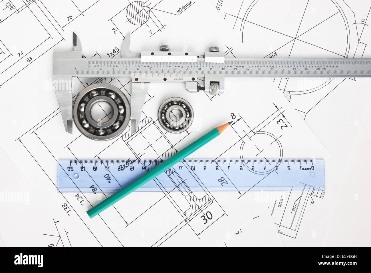 Bearing engineering drawing hi-res stock photography and images - Alamy