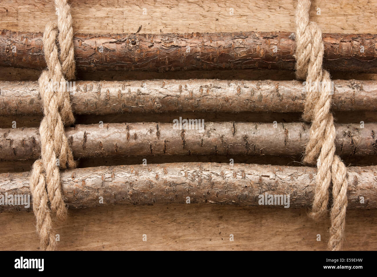 Rope Tied Wood Stick High Resolution Stock Photography and Images - Alamy