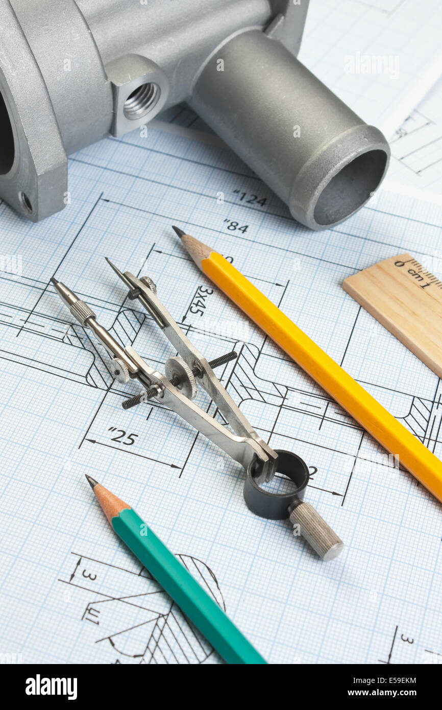 Automotive Mechanical Drawing High Resolution Stock Photography and ...