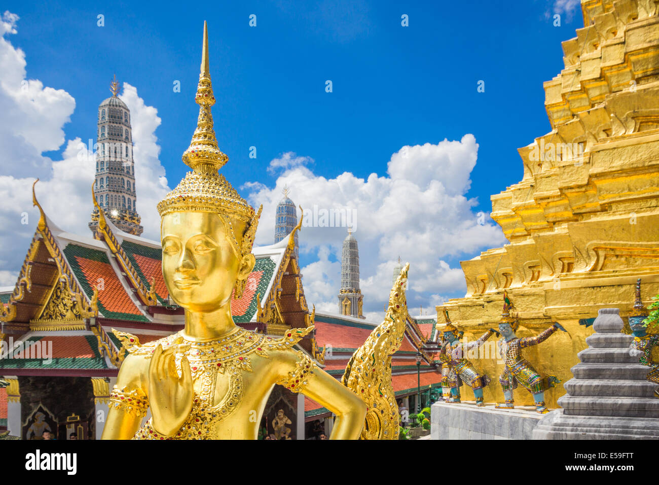 Kinnaree sculpture is mythological creature, half of bird and girl at ...