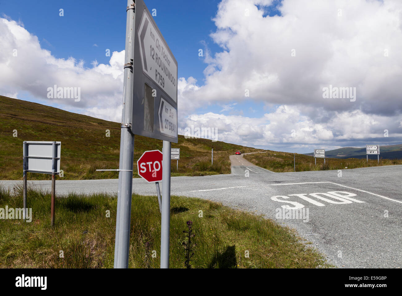Road junction of the R759 and R115 and the Old Military Road at Sally ...