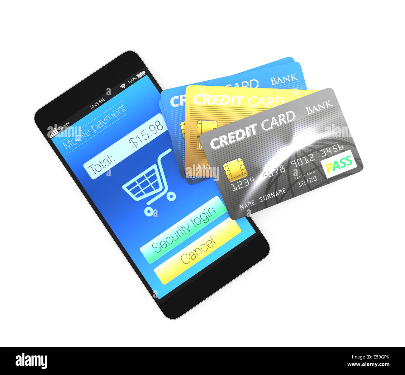 Credit card and smartphone for mobile payment concept Stock Photo - Alamy