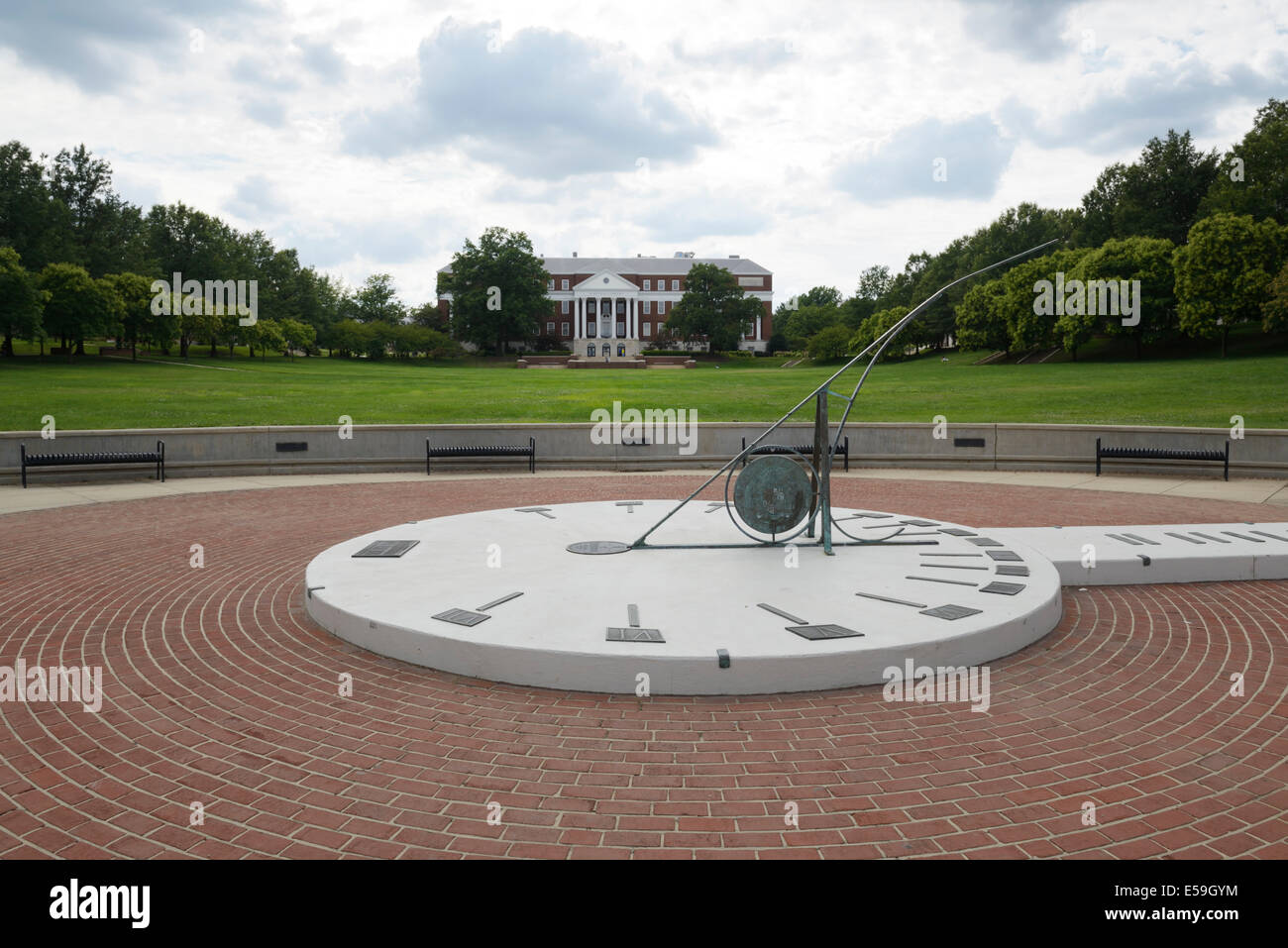 Sundial on the campus of University of Maryland Stock Photo - Alamy