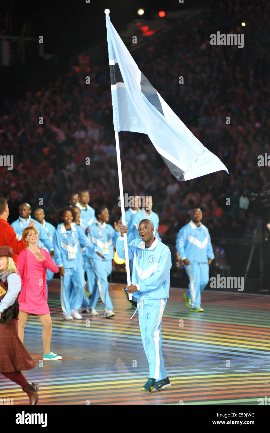 Glasgow, Scotland, UK. 23rd July, 2014. Athletes from Botswana being ...