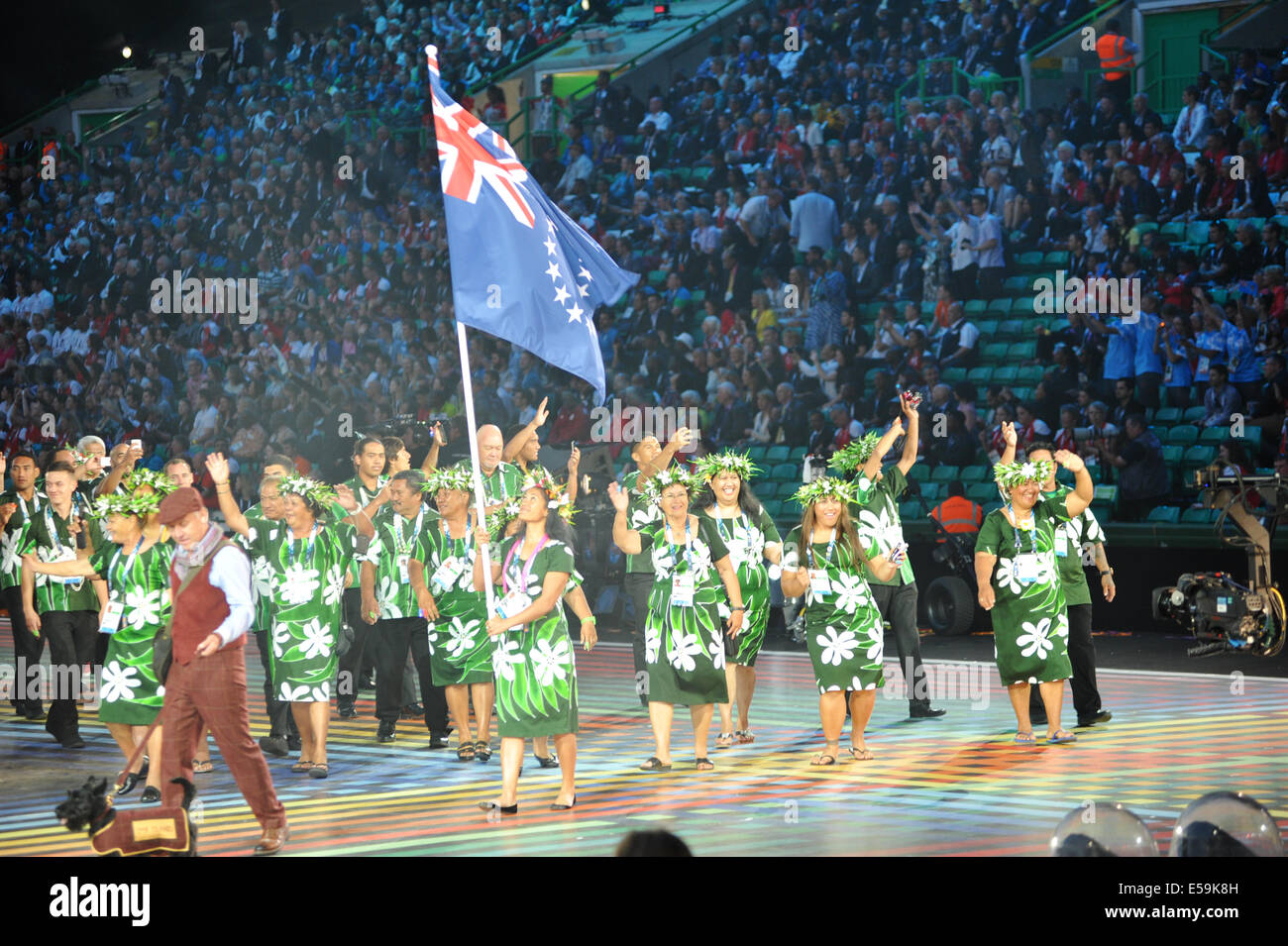 Glasgow, Scotland, UK. 23rd July, 2014. Athletes from the Cook Islands ...