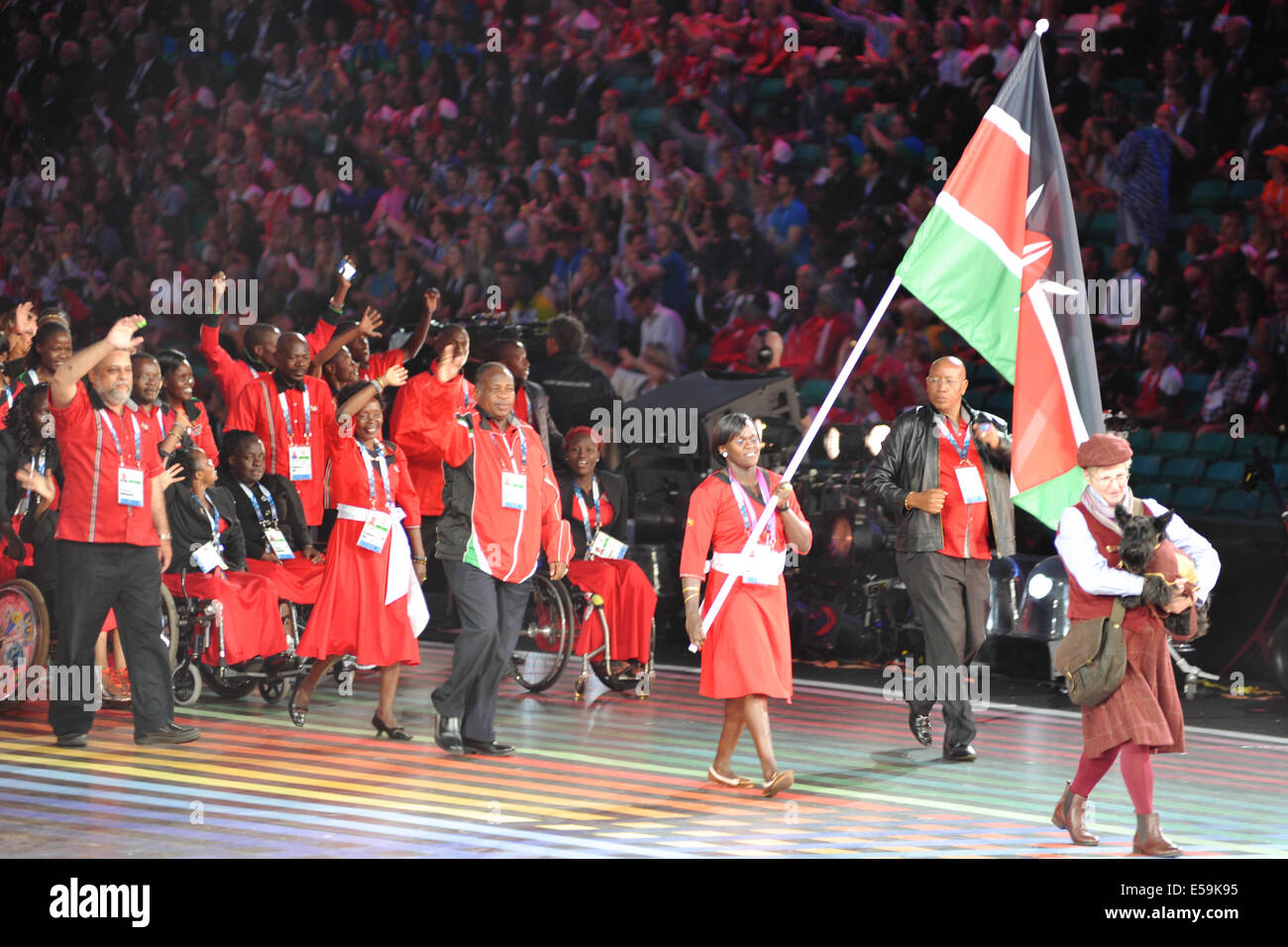 Commonwealth Scotland Flag Bearer High Resolution Stock Photography and ...
