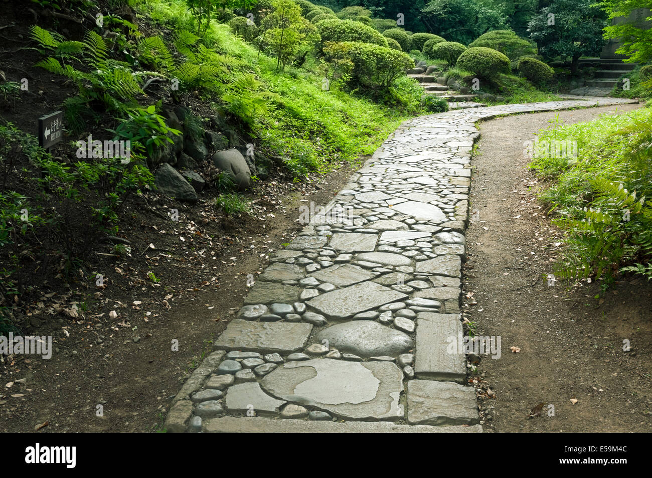 Japanese stone path hi-res stock photography and images - Alamy