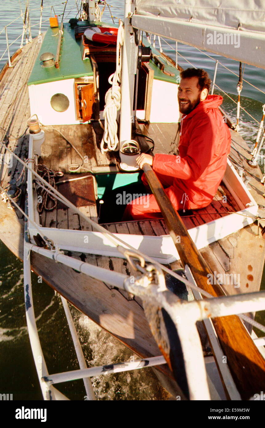 AJAXNETPHOTO - 1976. SOLENT,ENGLAND - GOLDEN GLOBE RACE WINNER 1968/ ...