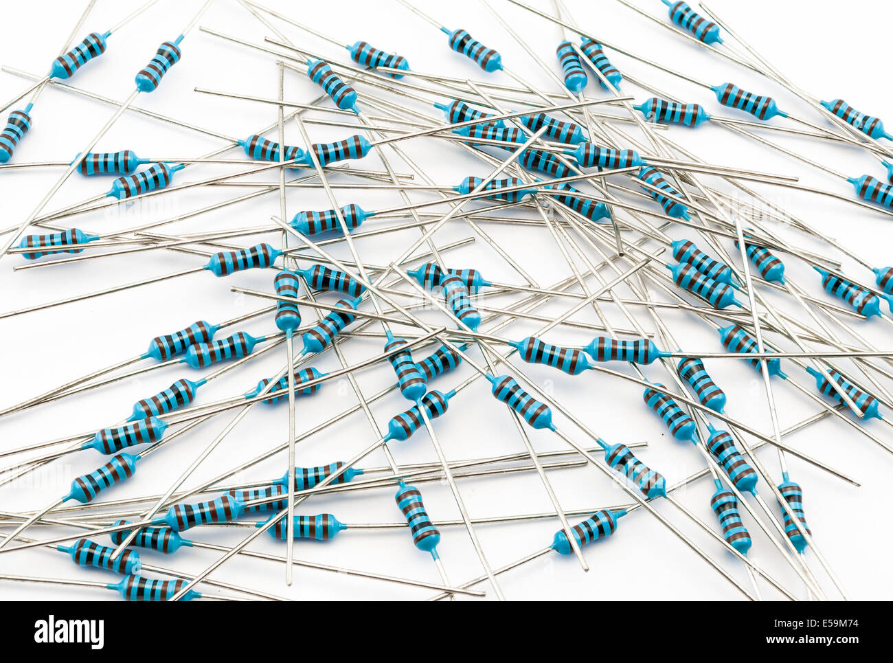 Blue Resistors Background/ Texture Stock Photo - Alamy
