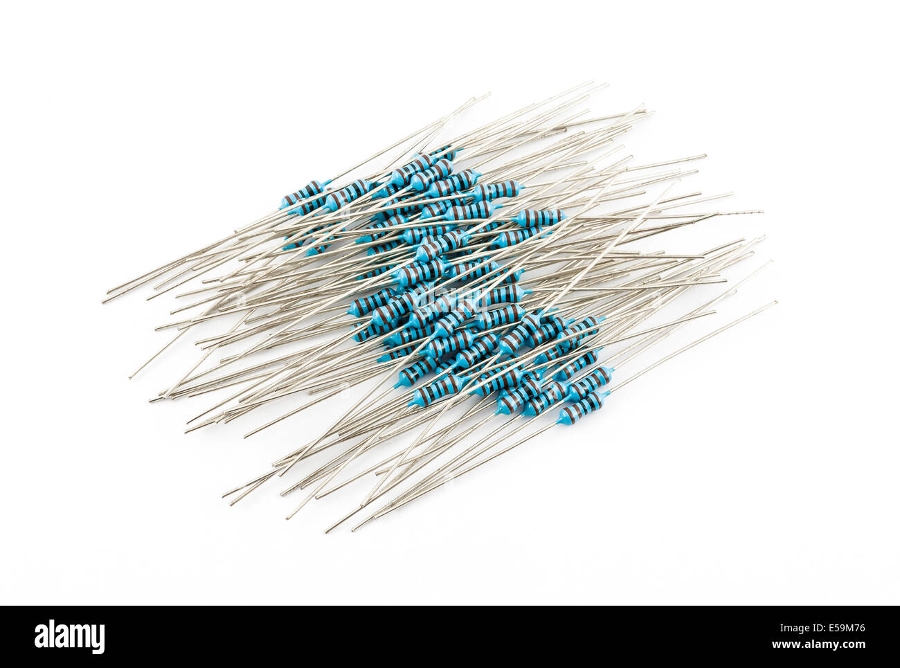 Pile of Blue Resistors Stock Photo - Alamy