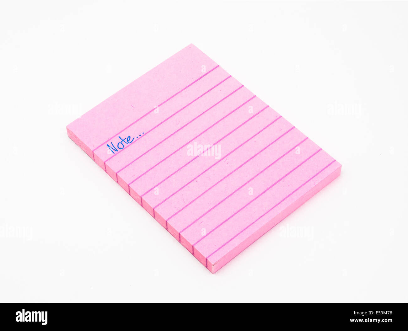 Book of Pink Note Paper Stock Photo - Alamy