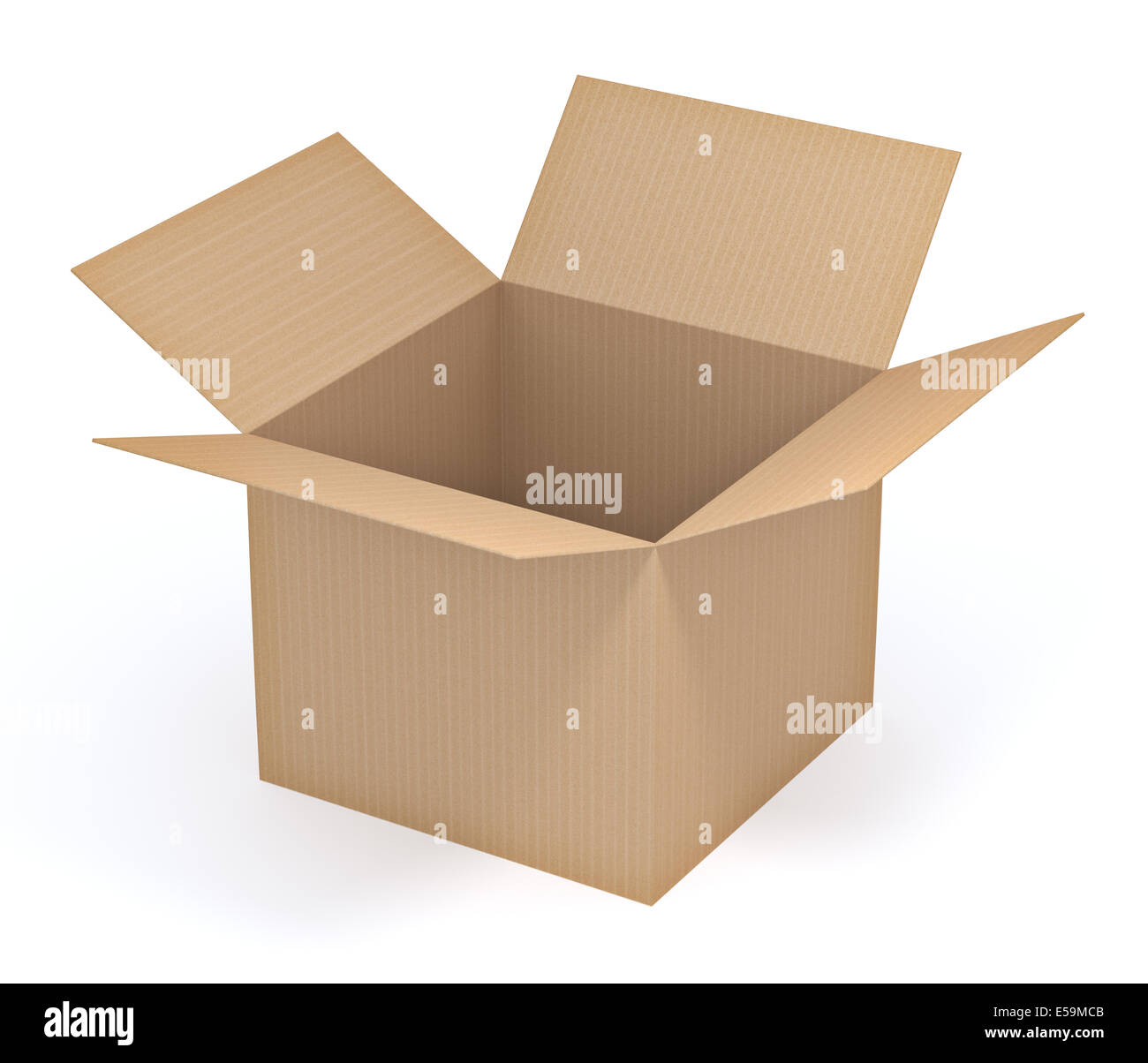 Brown cardboard box isolated on white background Stock Photo - Alamy