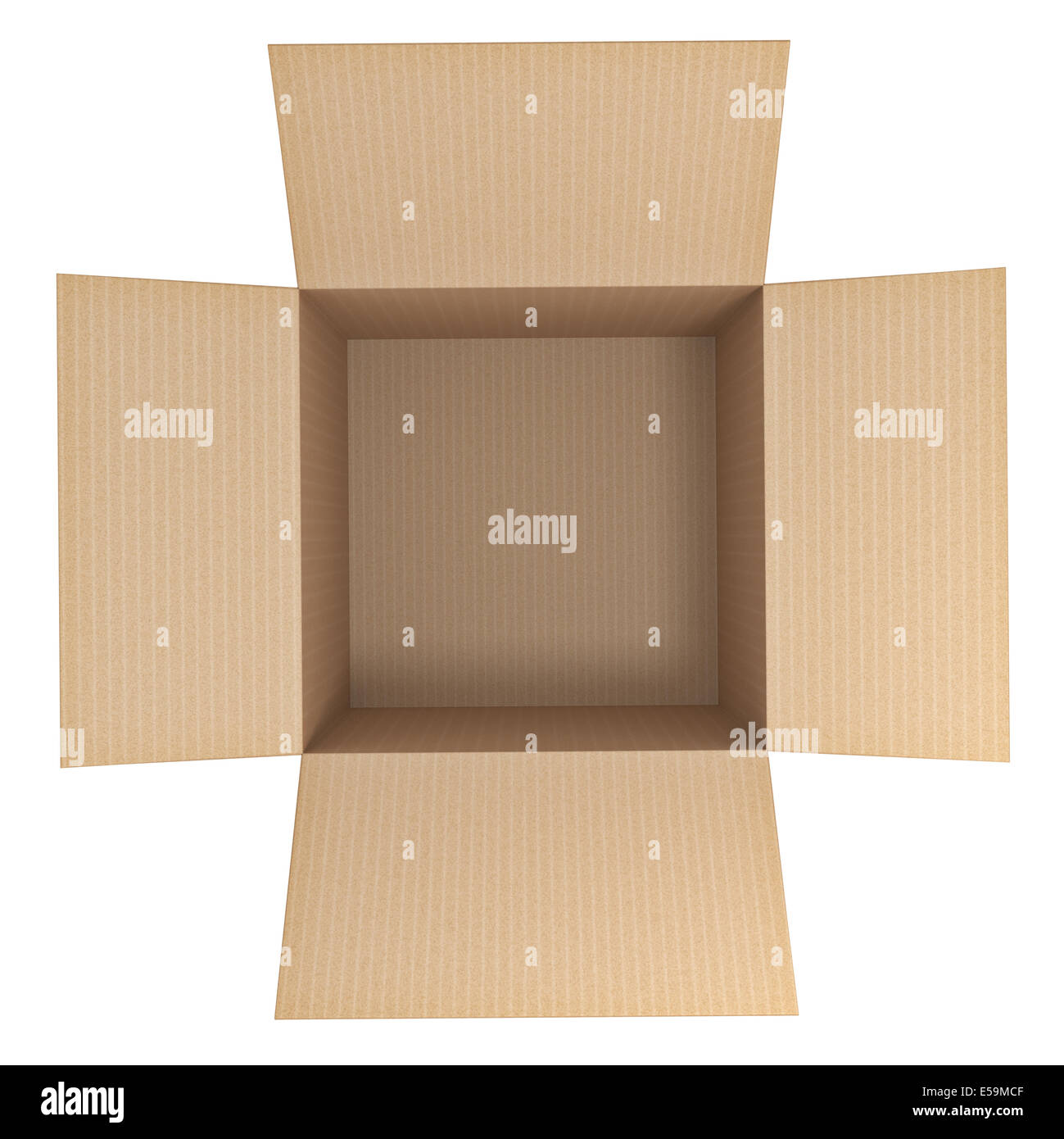 Brown cardboard box isolated on white background Stock Photo - Alamy