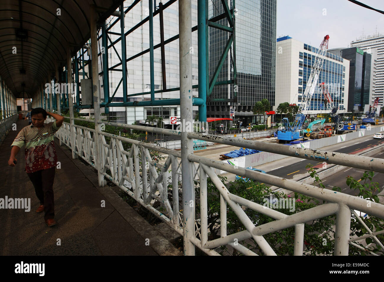 July 24, 2014 - Central Jakarta, Jakarta, Indonesia - The Mass Rapid ...