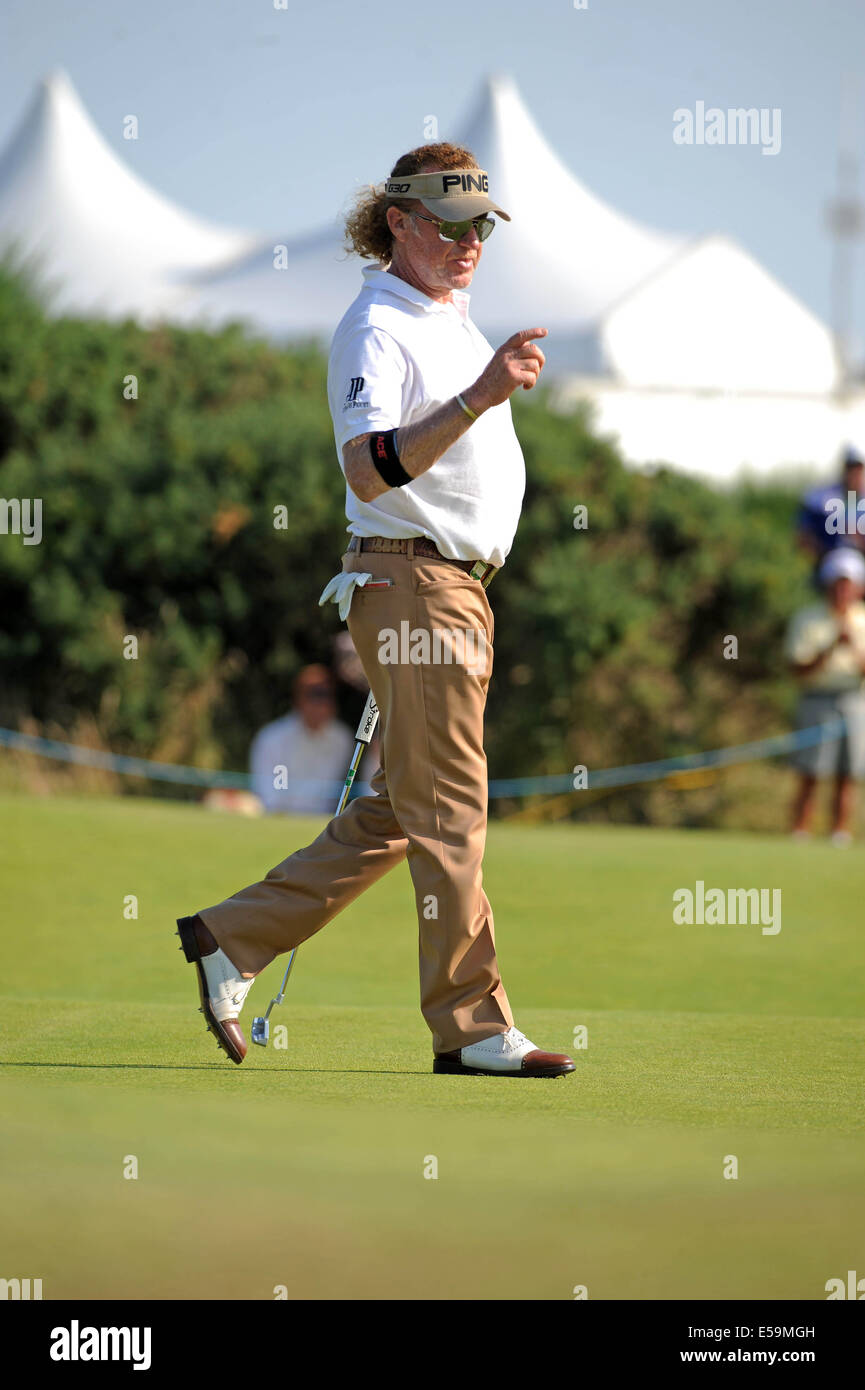 Porthcawl, Wales, UK. 24th July, 2014. Miguel Angel Jimenez of Spain ...