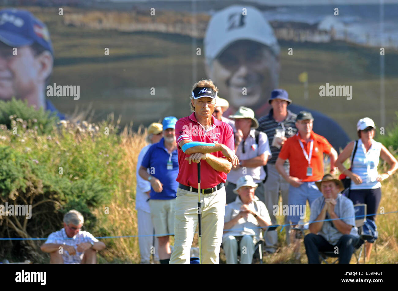 Porthcawl, Wales, UK. 24th July, 2014. Current leader Bernhard Langer ...