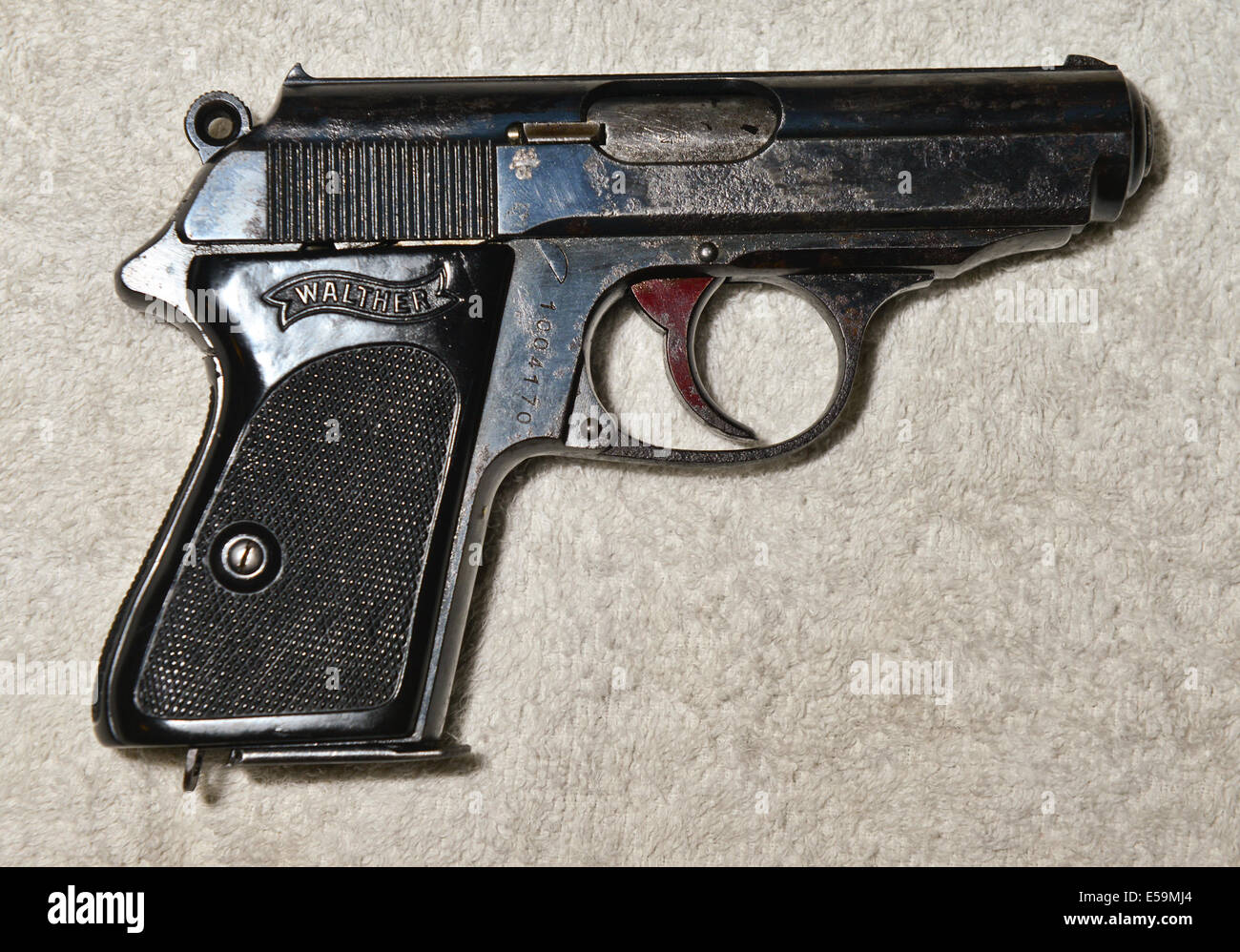 Picture By:Jules Annan Picture Shows:A well used Nazi Walther PPK ...
