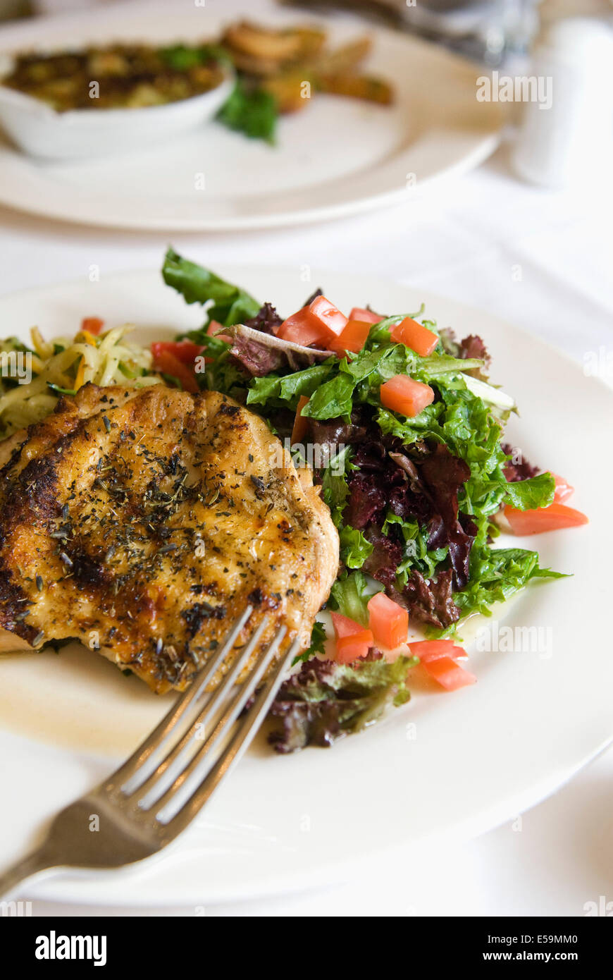 Dinner food chicken salad hi-res stock photography and images - Alamy