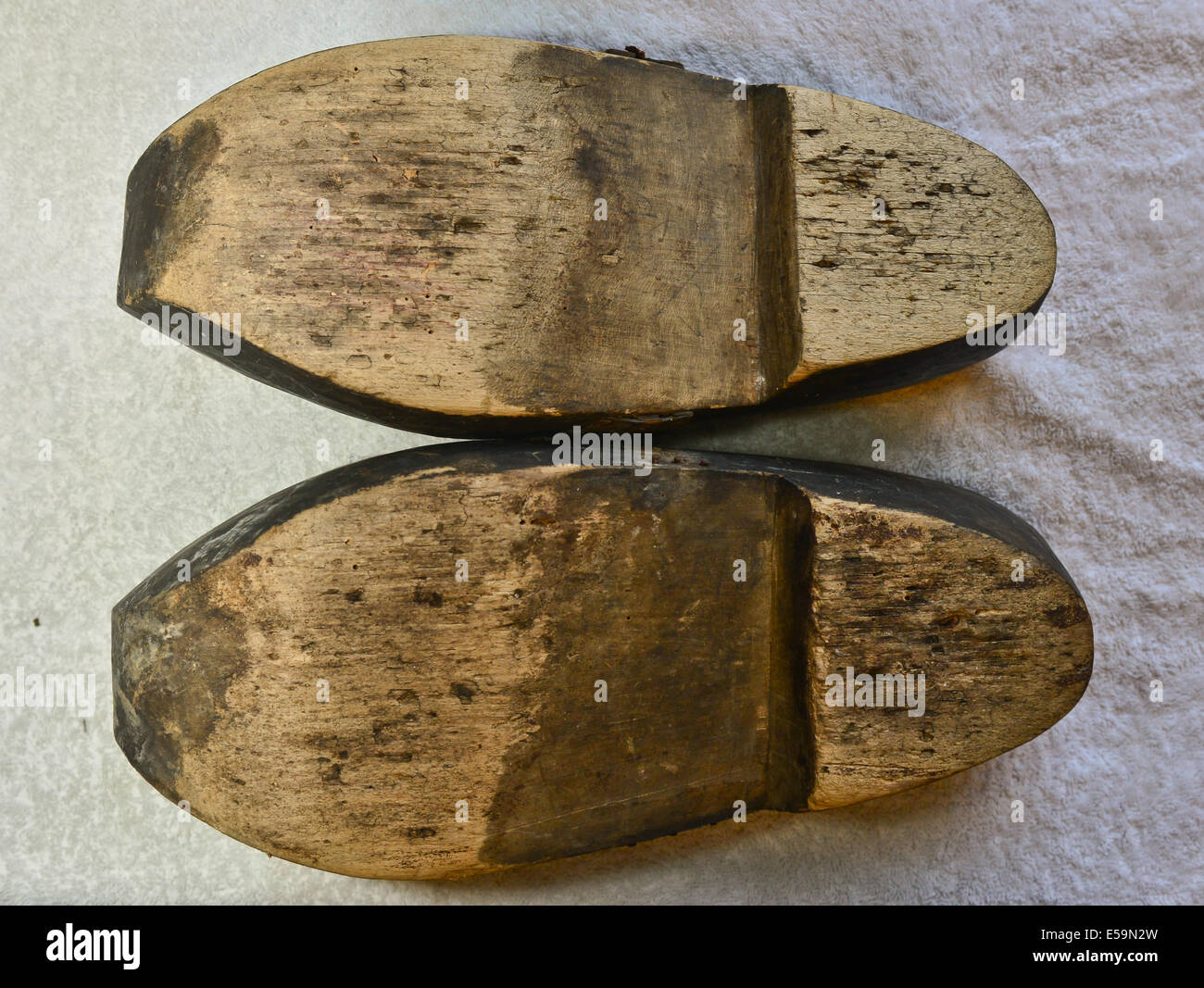 Picture By:Jules Annan Picture Shows:Well worn homemade clogs used by ...
