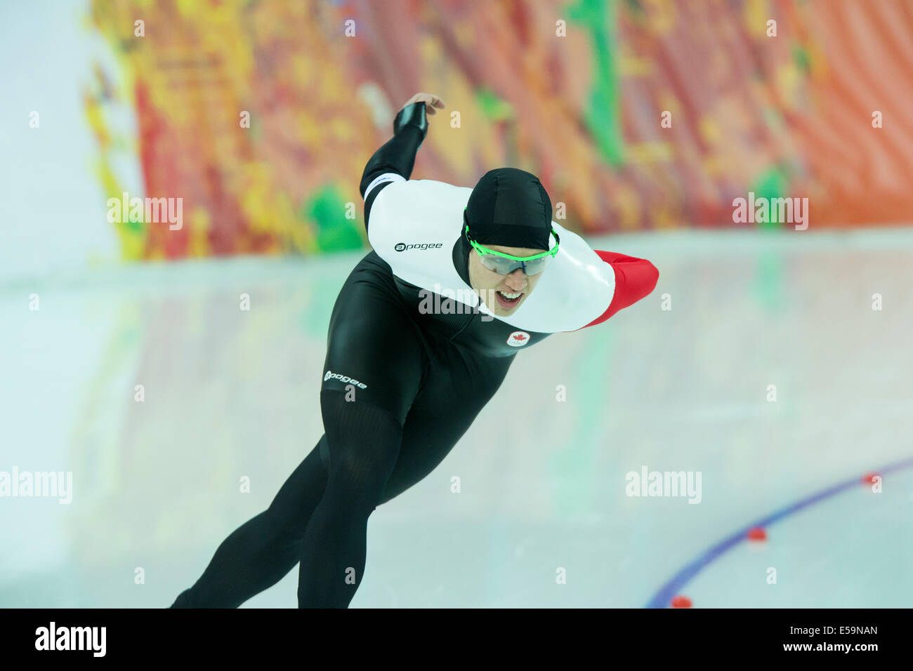 Mathieu Giroux (CAN) competing in Men's 5000m Speed Skating at the ...