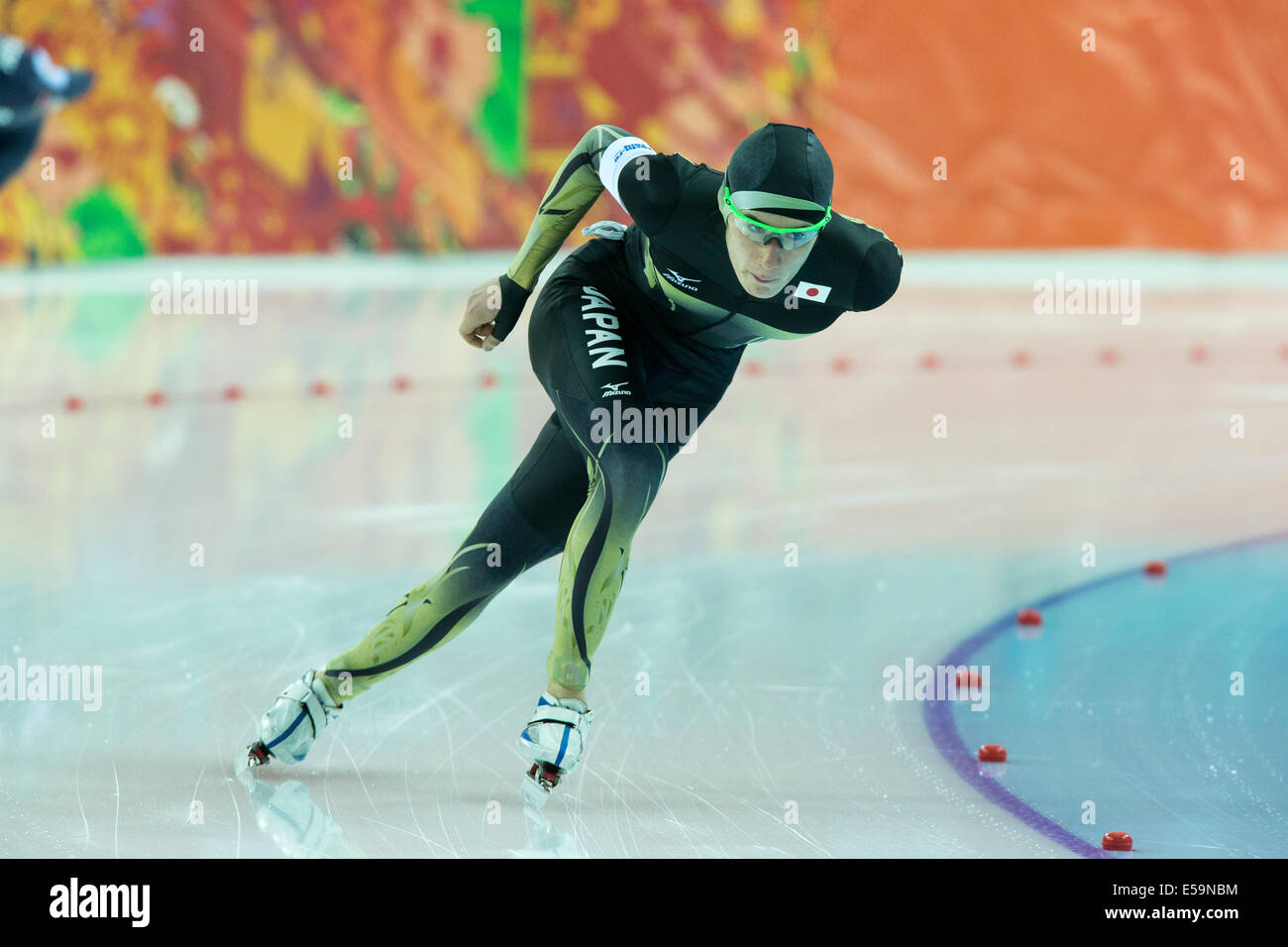 Shane Williamson (JPN) competing in Men's 5000m Speed Skating at the ...