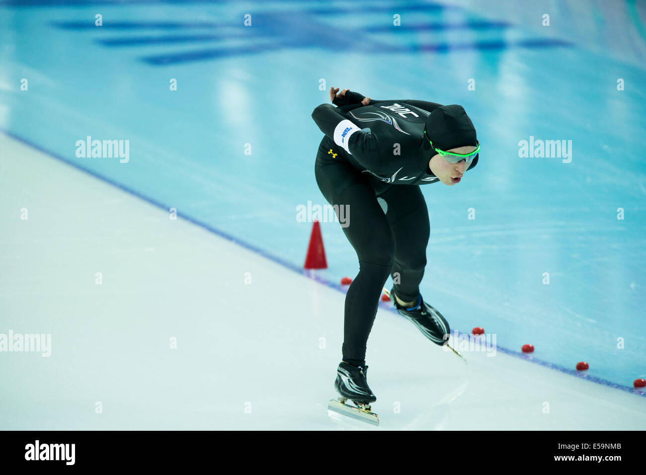 Jonathan Kuck (USA) competing in the Men's 5000m Speed Skating at the ...