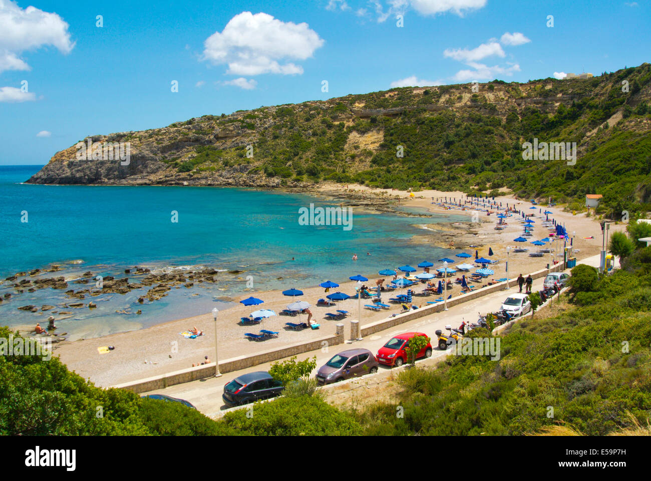 Mandomata nudist naturist beach, Faliraki resort, Rhodes island ...