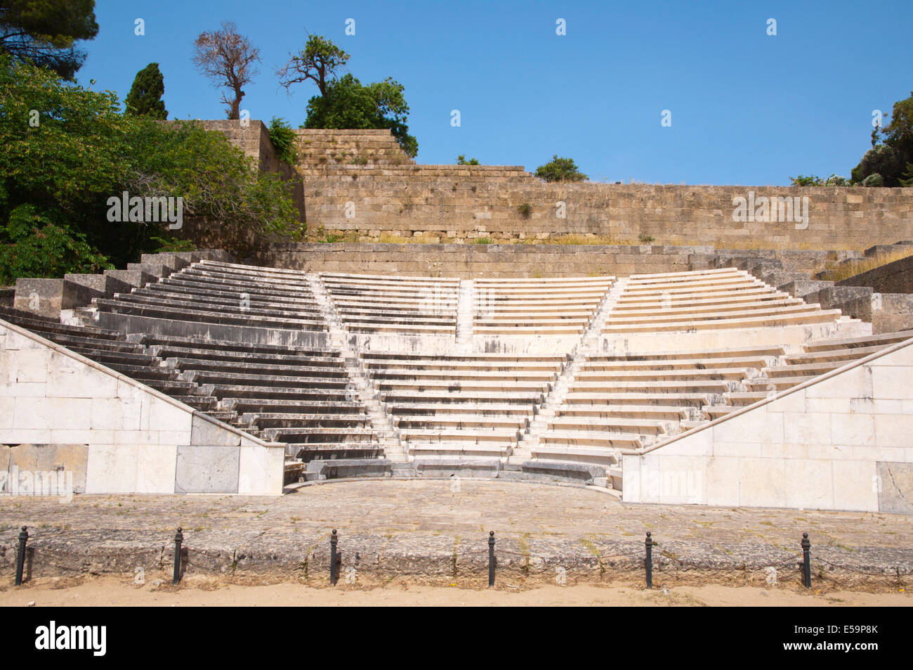 Ancient theatre, Acropolis Monte Smith, Rhodes town, Rhodes island ...