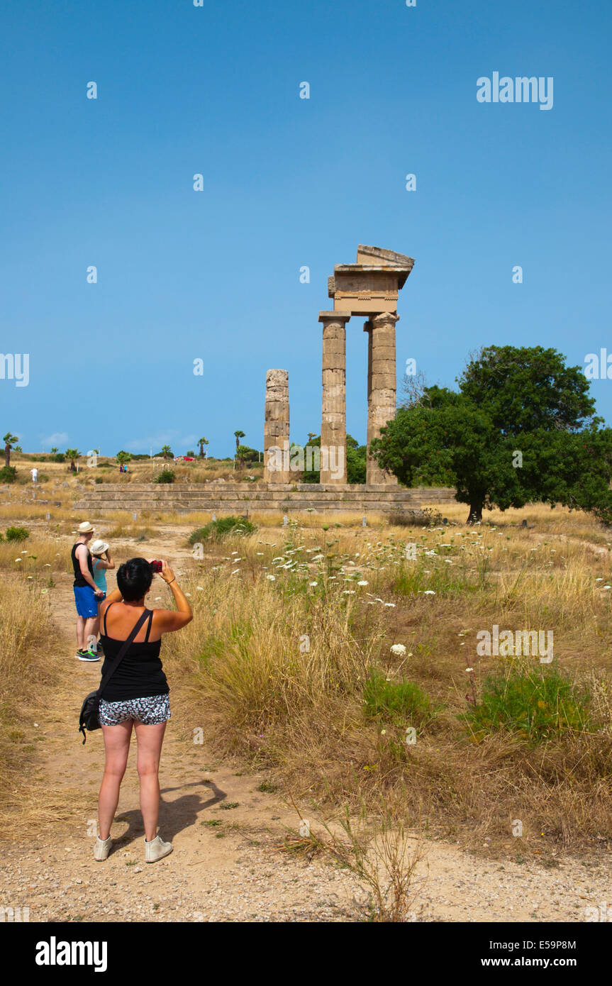 Temple of Apollo, Acropolis Monte Smith, Rhodes town, Rhodes island ...