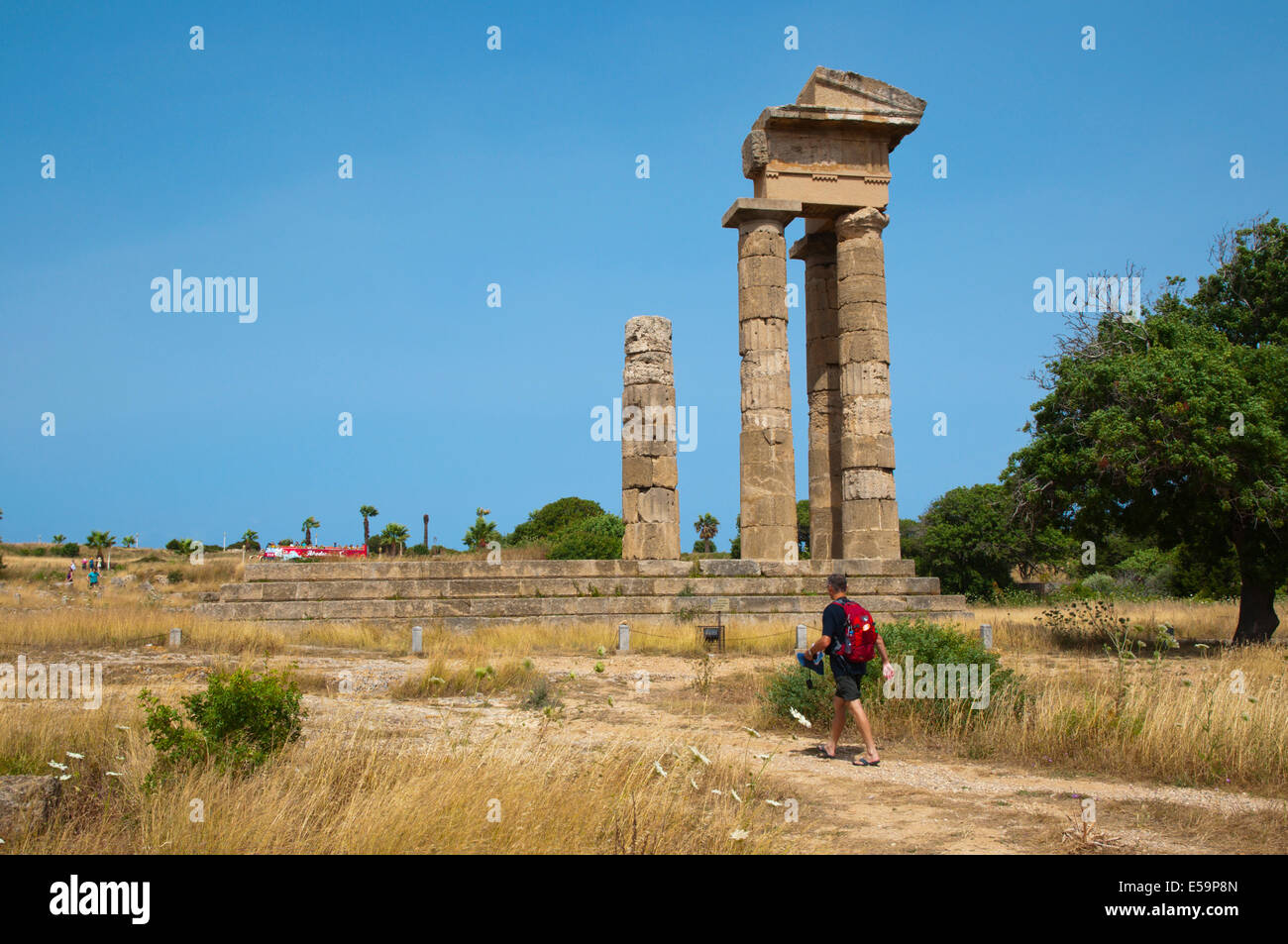 Temple of Apollo, Acropolis Monte Smith, Rhodes town, Rhodes island ...