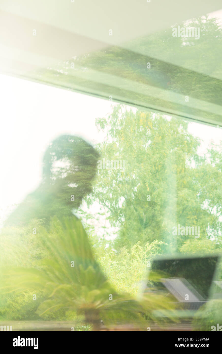 Person Using Computer Silhouette High Resolution Stock Photography and ...