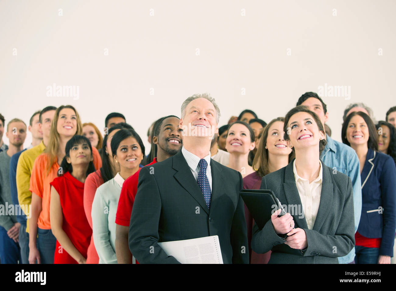 Crowd Of People Looking At You