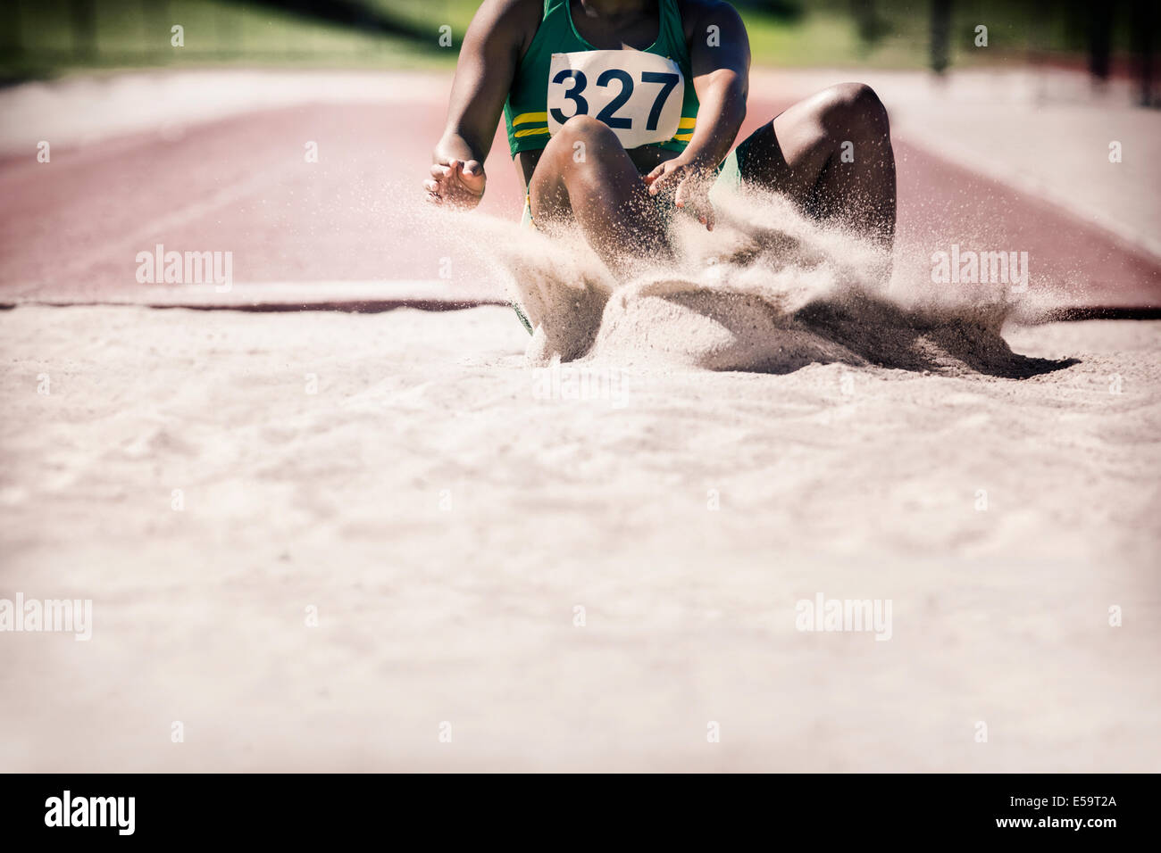 American long jumper hi-res stock photography and images - Alamy