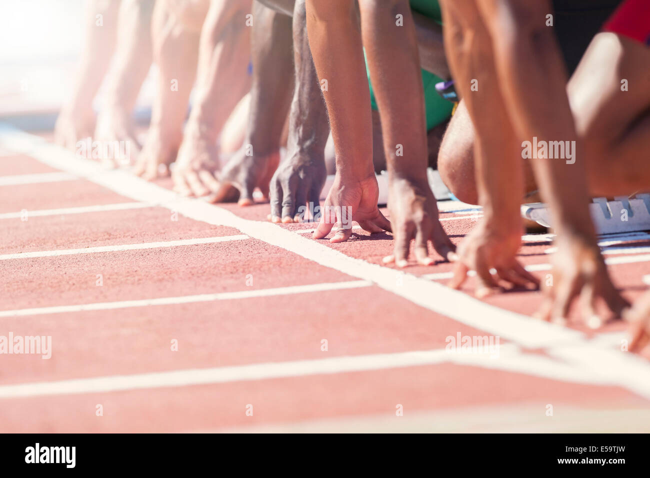 Runners starting blocks sports hi-res stock photography and images - Alamy