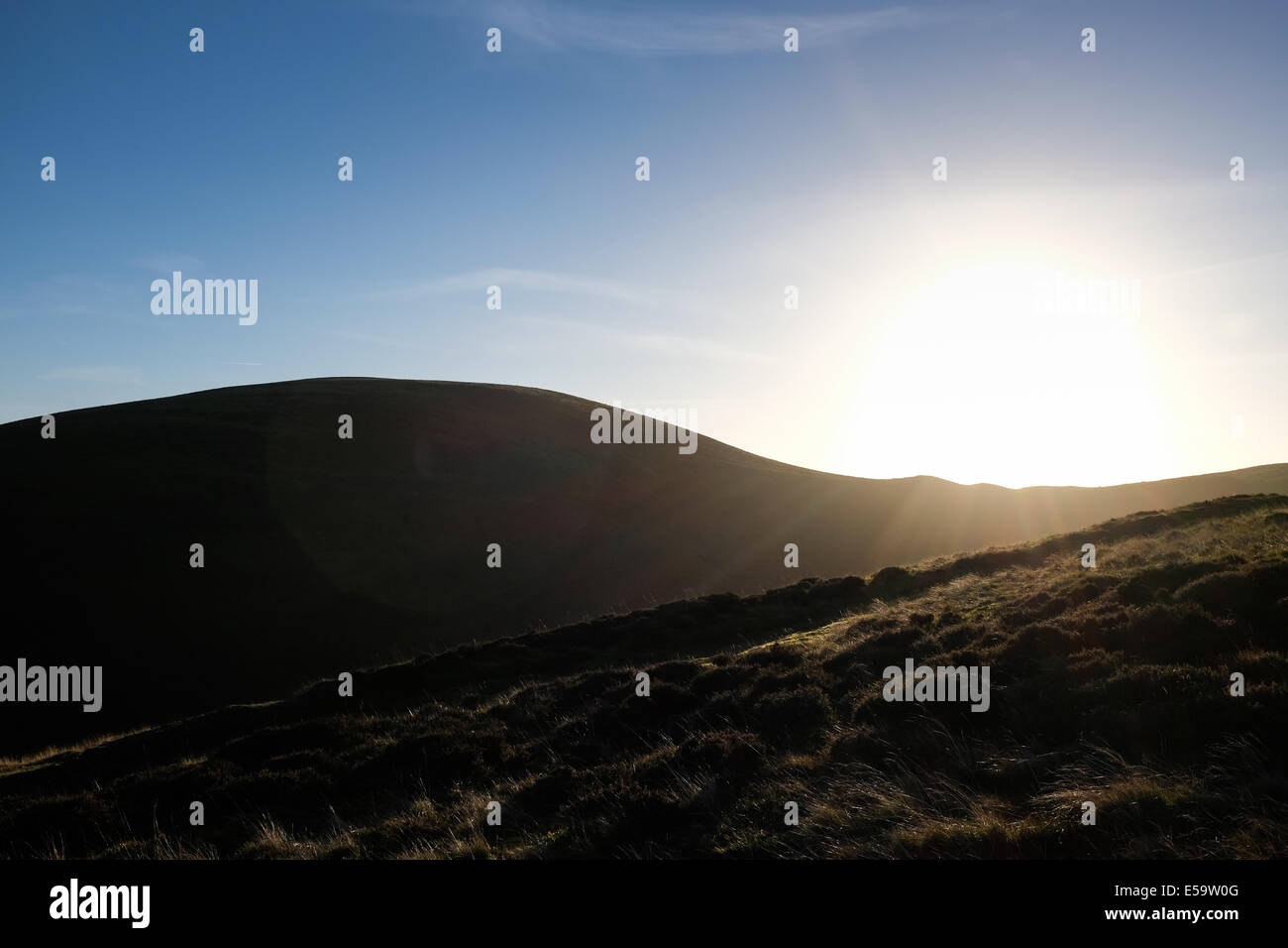 A view of the Long Mynd in Shropshire Stock Photo - Alamy