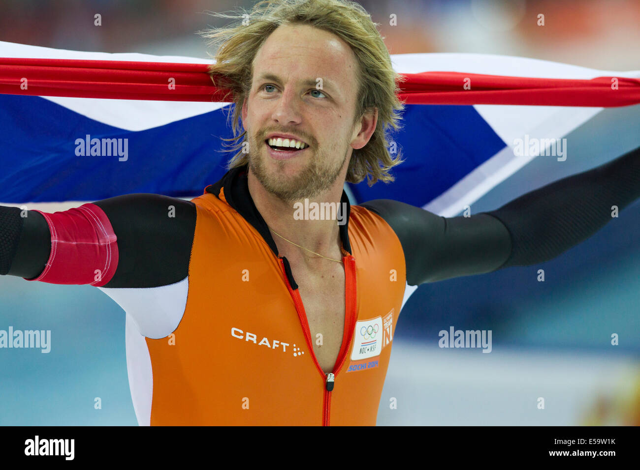 Michel Mulder (NED) gold medalist competing in Men's 500m Speed Skating ...