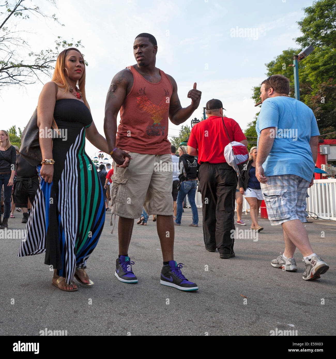People at Summerfest in Milwaukee, Wisconsin, USA Stock Photo - Alamy